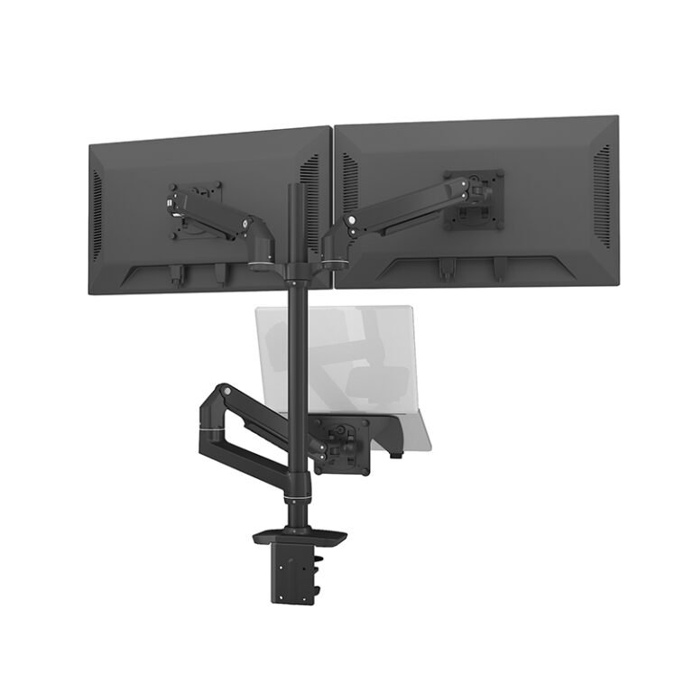 Dual Computer Monitor Stand Arm with Laptop Tray - DewinErgo丨 ...